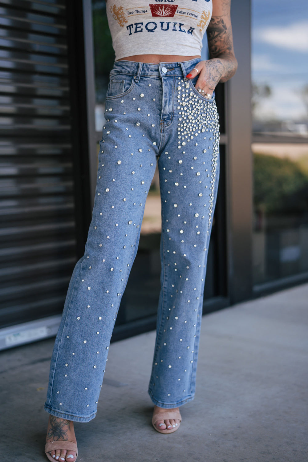 Martini Embellished Gem Jeans – Southern Alternative