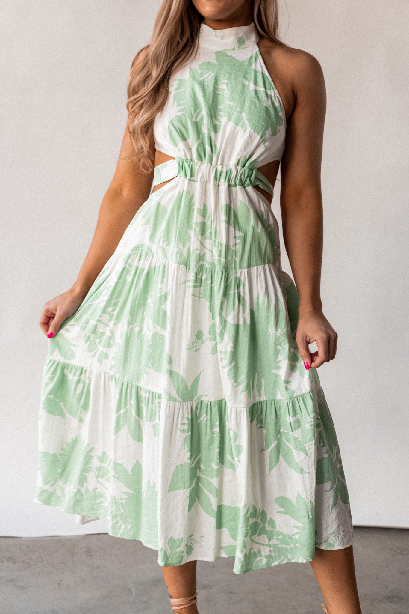Sunsational Cutout Midi Dress (Mint) FINAL SALE – Southern Alternative